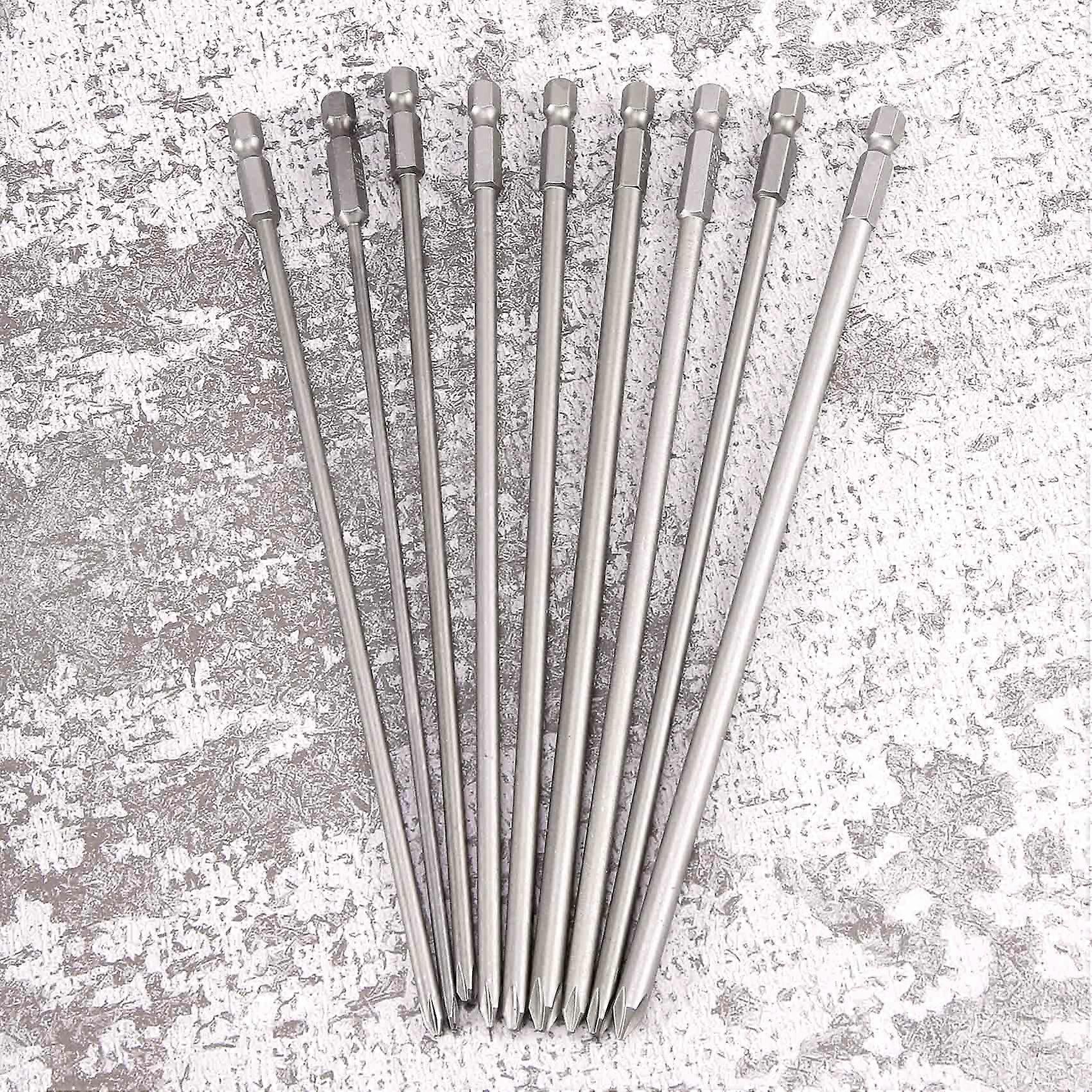 9Pcs 1/4 Inch 200Mm Ph1 Ph2 Magnetic Long Hex Head Screwdriver Bits S2 ...
