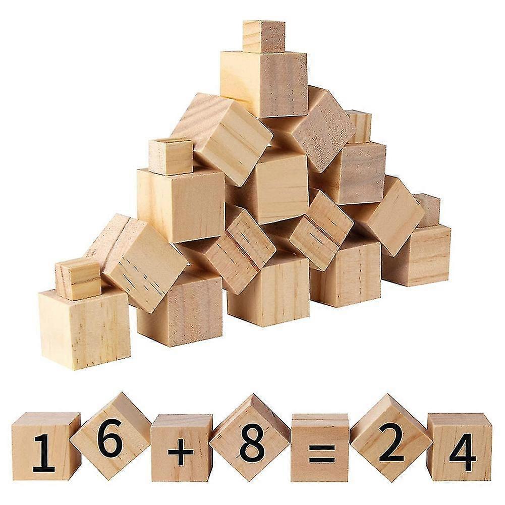 50Pcs Wood Square Square Blank Wood Blocks for Puzzle Making, Crafts ...