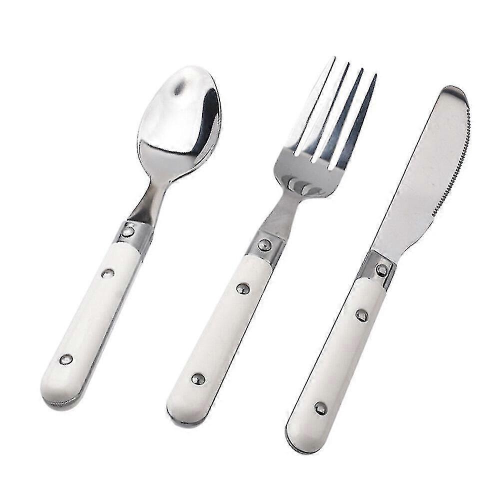1 Set Of Kids Stainless Steel Tableware Simple Cutlery Set Cutter Spoon ...
