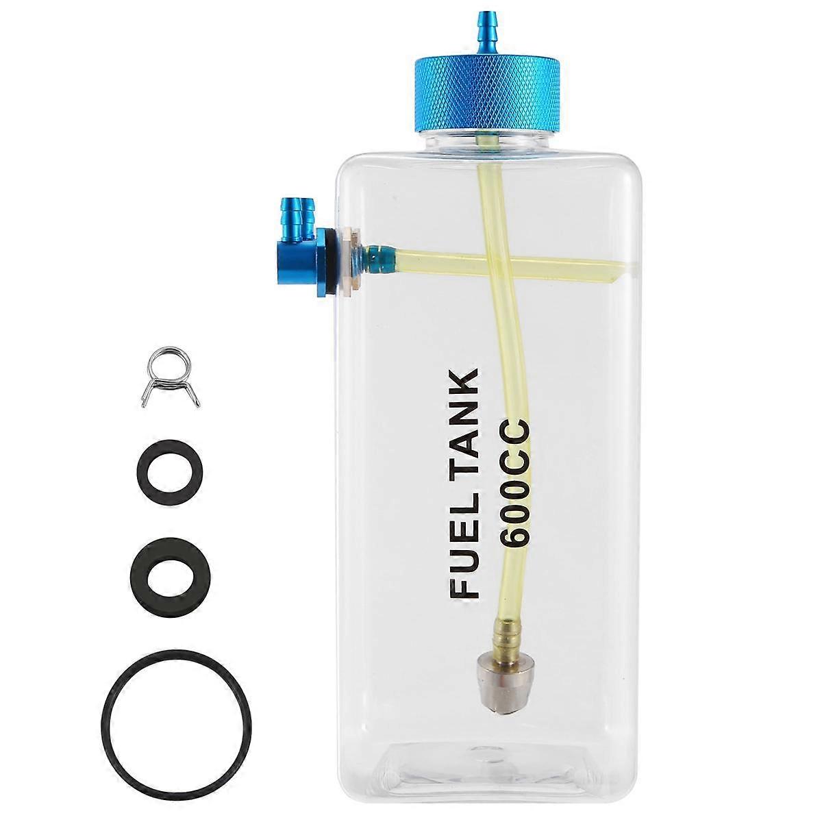 Fuel Tank Petrol Transparent Plastic Bottle 600CC CNC for RC Gas and ...