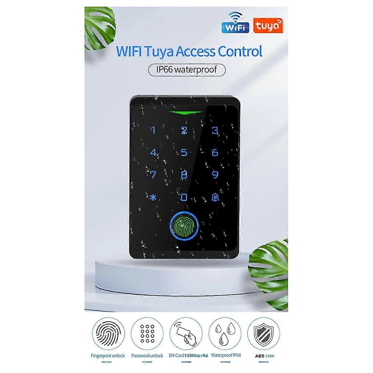 Tuya APP Door Lock IP66 Waterproof Keyless Biometric WIFI Access Control Standalone Keypad ...