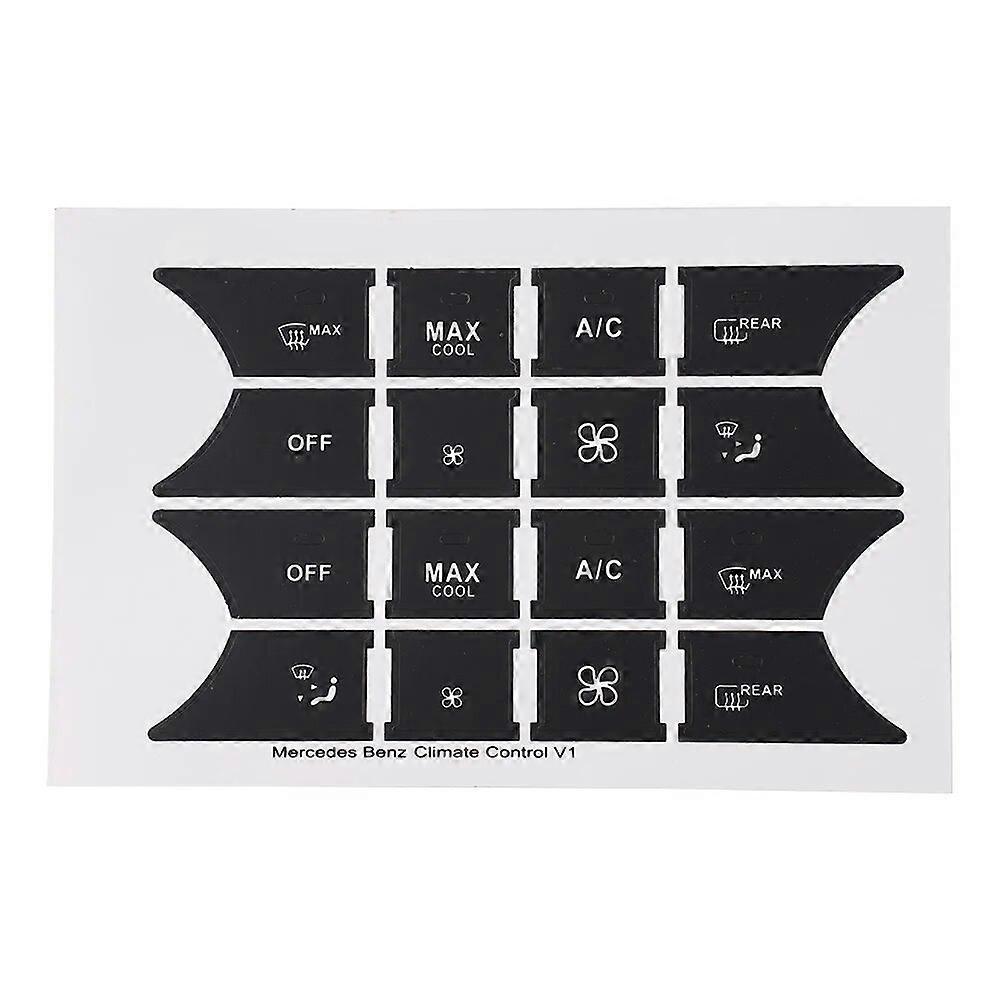 Car AC Button Repair Sticker Matte Black Decals Stickers For Mercedes ...