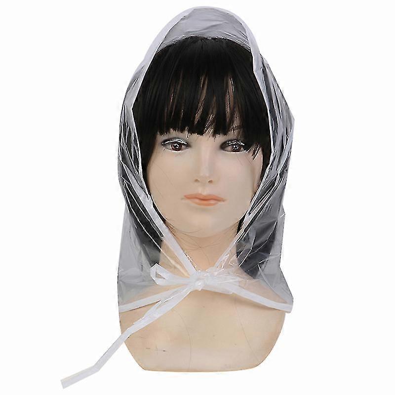 1pcs Protect Hairstyle Rain Hat Plastic Bonnet For Women And Lady Clear ...