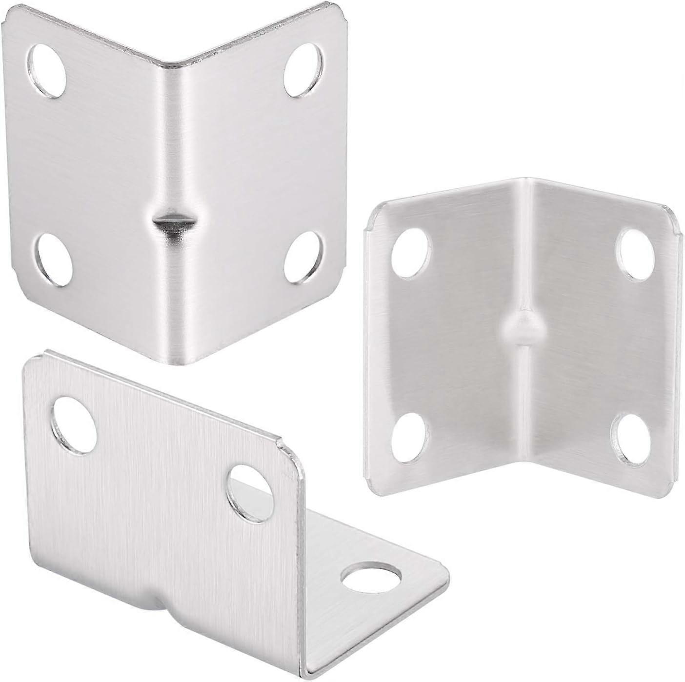 100Pcs Stainless Steel Corner Bracket, Heavy Duty 90 Degree Bracket ...