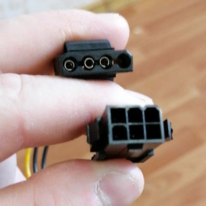 10 Pcs Molex to PCI-E Power Adapter IDE 4Pin 4 Pin Female to 6 Pin Female 6Pin Graphics Video ...