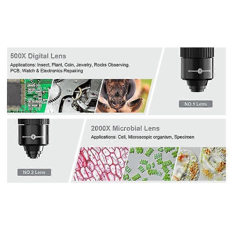 2000X Biological Digital Microscope Wifi USB Microscope with Digital ...