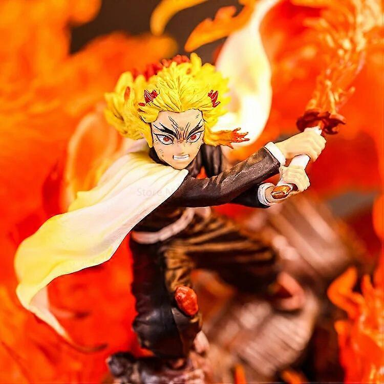 27cm Demon Slayer Anime Figures Rengoku Kyoujurou Kimetsu No Yaiba ...