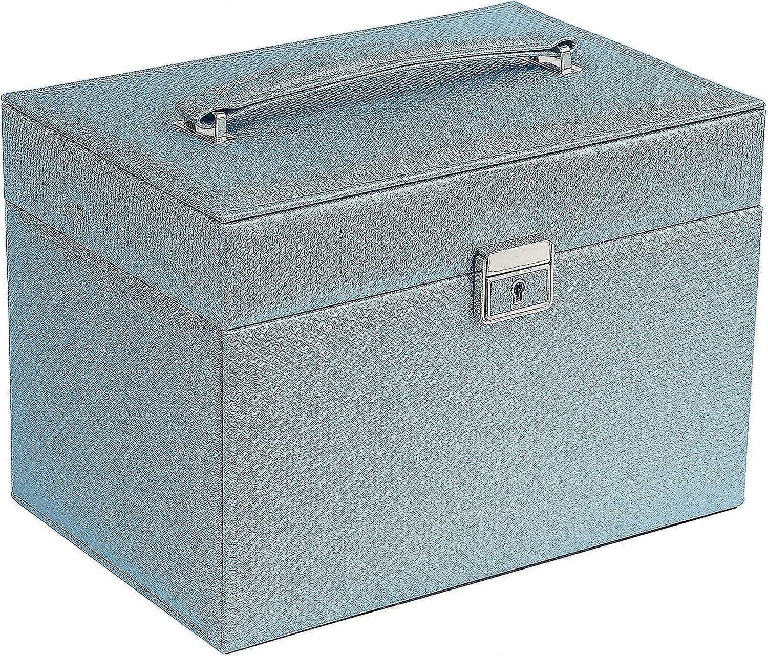 Large 5 Tier Lockable Jewelry Box With Mirror For Rings, Earrings ...