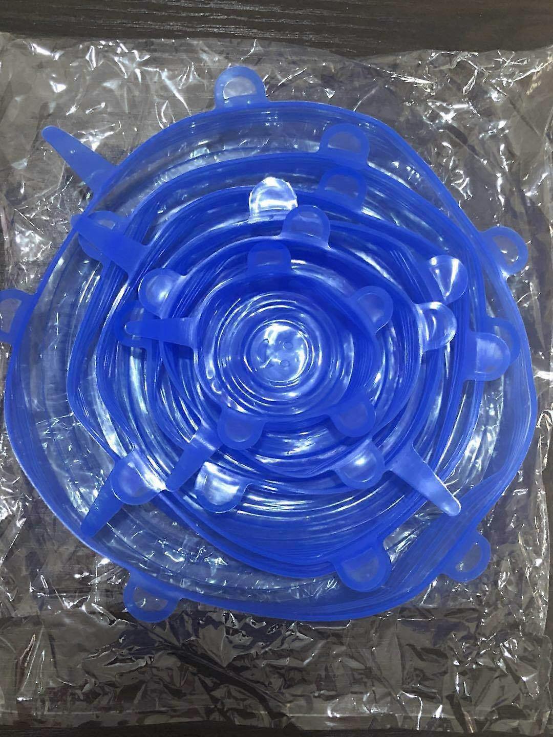 Fresh Lids, 6 Reusable Blue Universal Silicone Lids - 6 Different Size ...