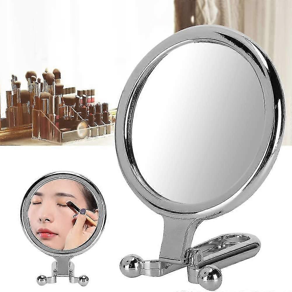 Hand Mirror, Double-sided Hand Held Mirror,1x/10x Magnifying Foldable ...
