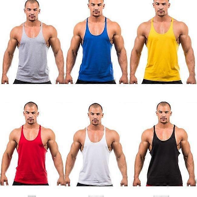 Men Summer Gym Singlet Tank Top Stringer Bodybuilding Muscle Fitness ...