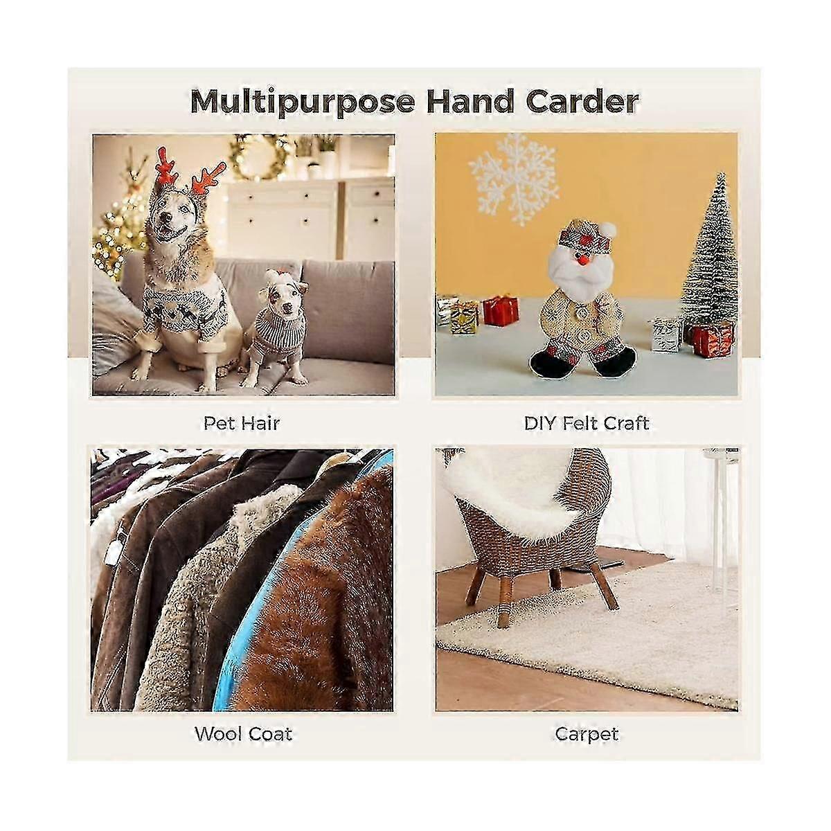 2 Pcs Wool Carders, 6.1inchx4.8inch Hand Carders For Wool, Craft Wool ...