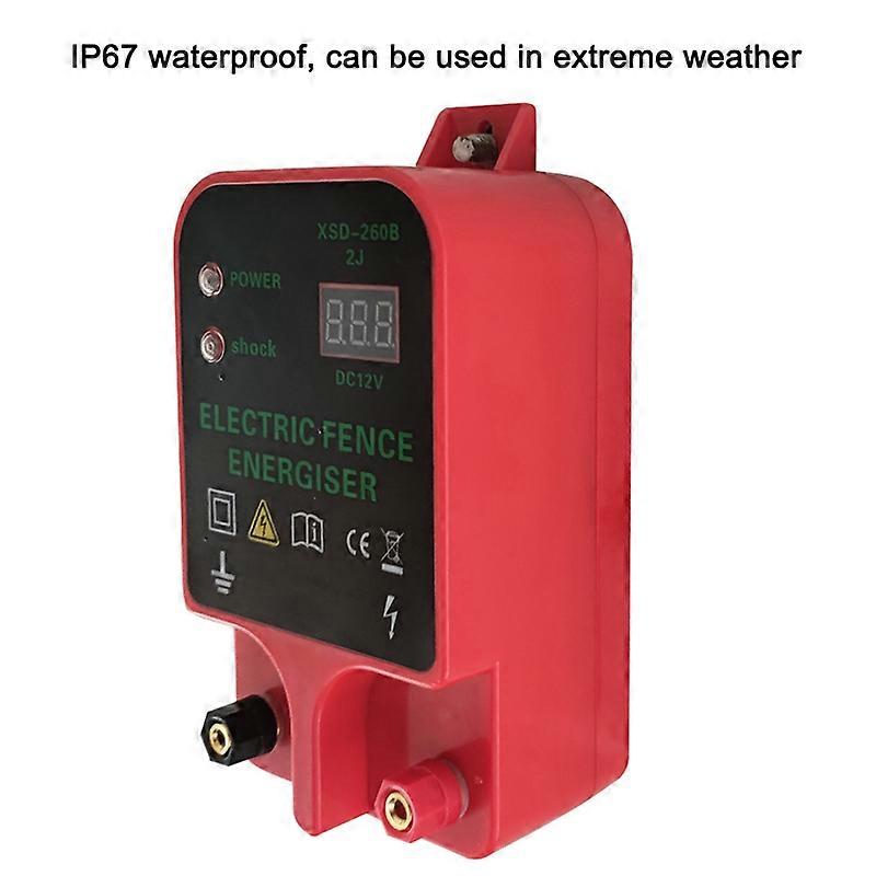 10KM Electric Fence Livestock High Voltage Pulse Controller Alarm ...