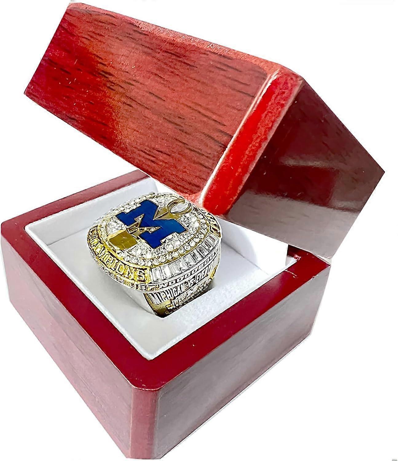 Michigan 2024 National Championship League Champion Trophy Replica Ring ...