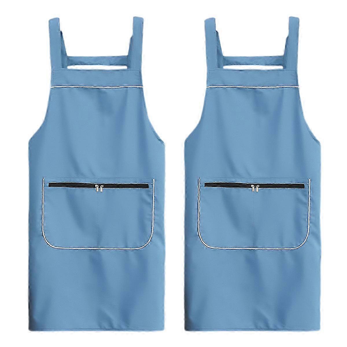 3-Piece Waterproof and Anti-Fouling Apron Set, Kitchen Household Waist ...