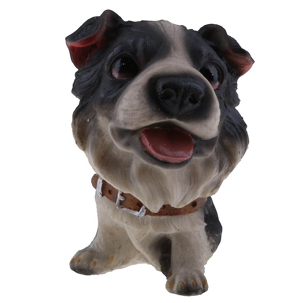 Artificial Realistic Dog Figure Outdoor Garden Lawn Decor Border Collie ...