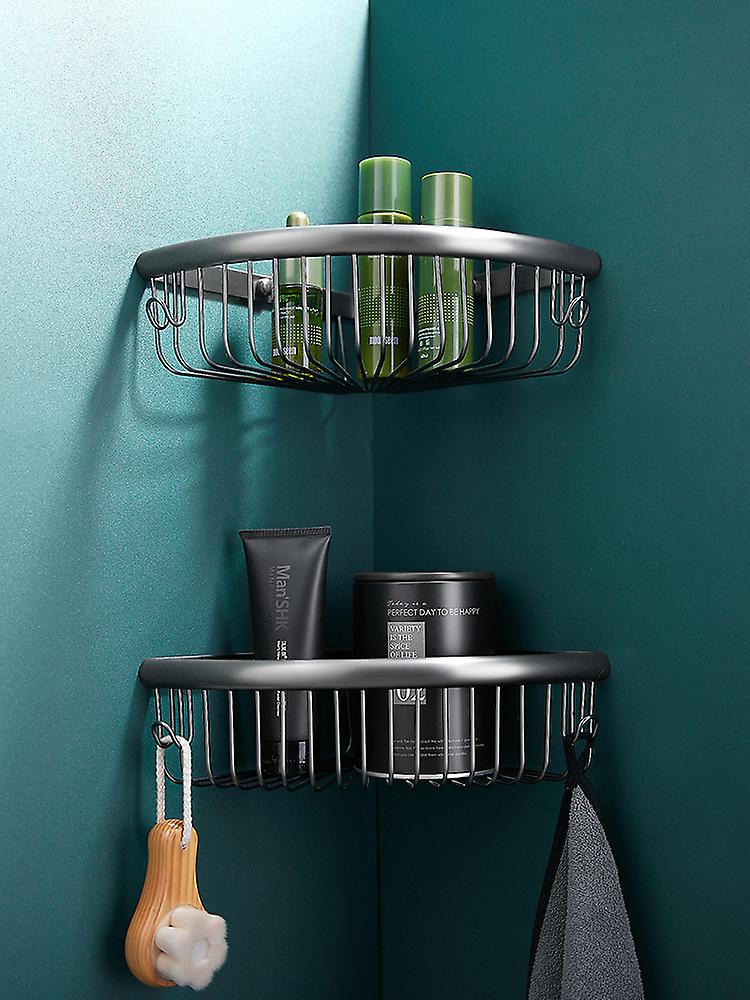 1pc Copper Triangle Wall Mounted Shower Shelf Corner Shelf for Bathroom ...