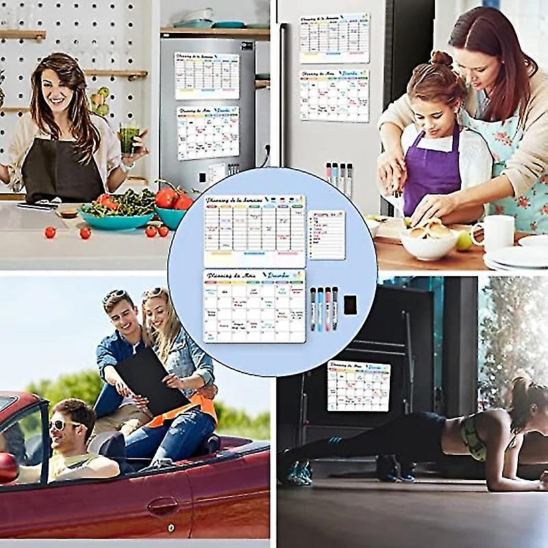 Magnetic Monthly Weekly Planner Calendar Table Dry Erase Whiteboard ...