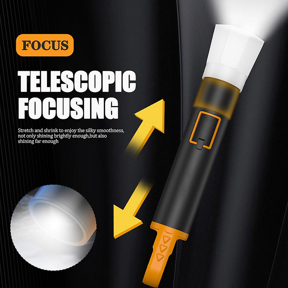Multi-functional Flashlight Quick Charging Telescopic Zoom Flashlight ...