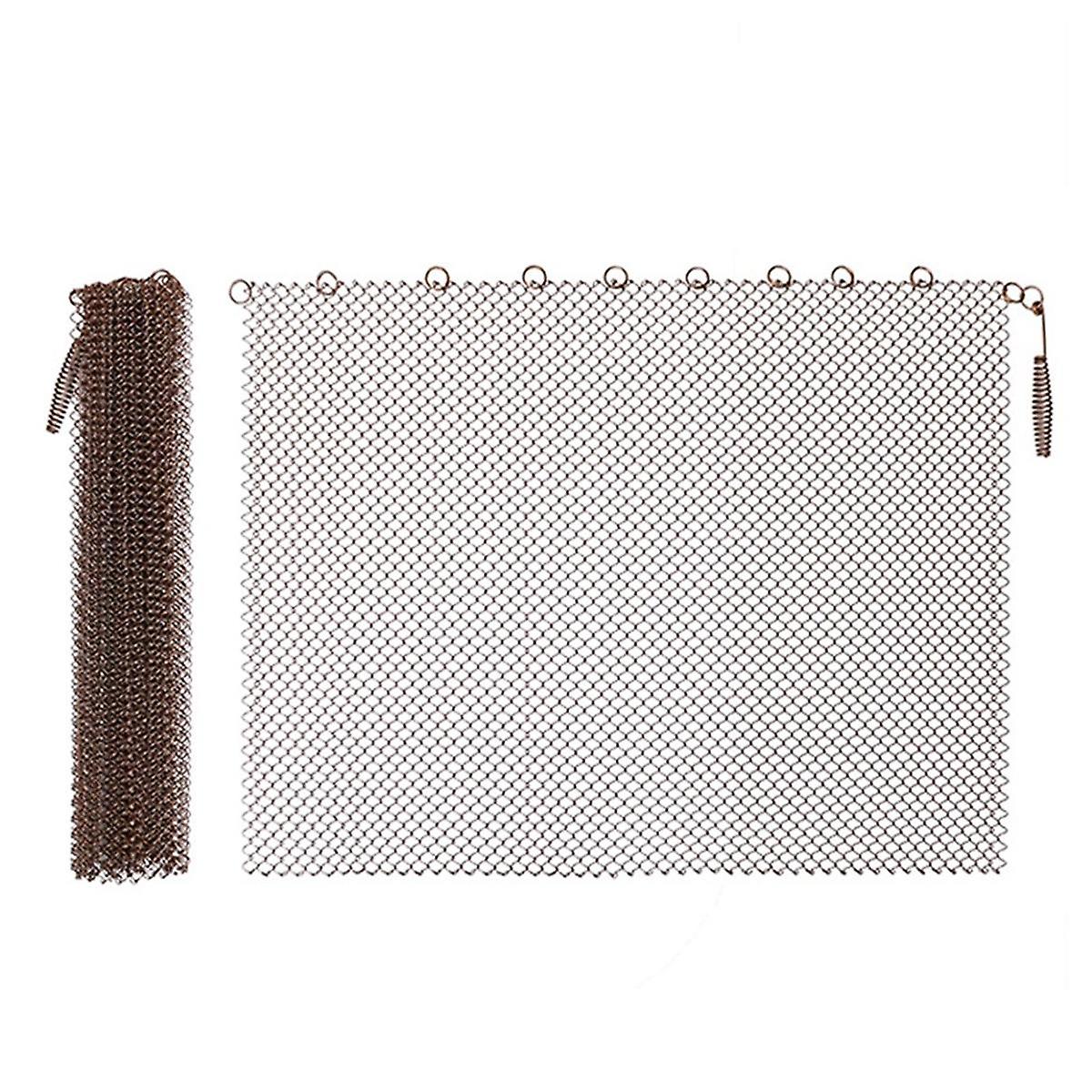 Fireplace Mesh Screen Curtain,2 Packs Spark Guard Mesh Metal Fire ...
