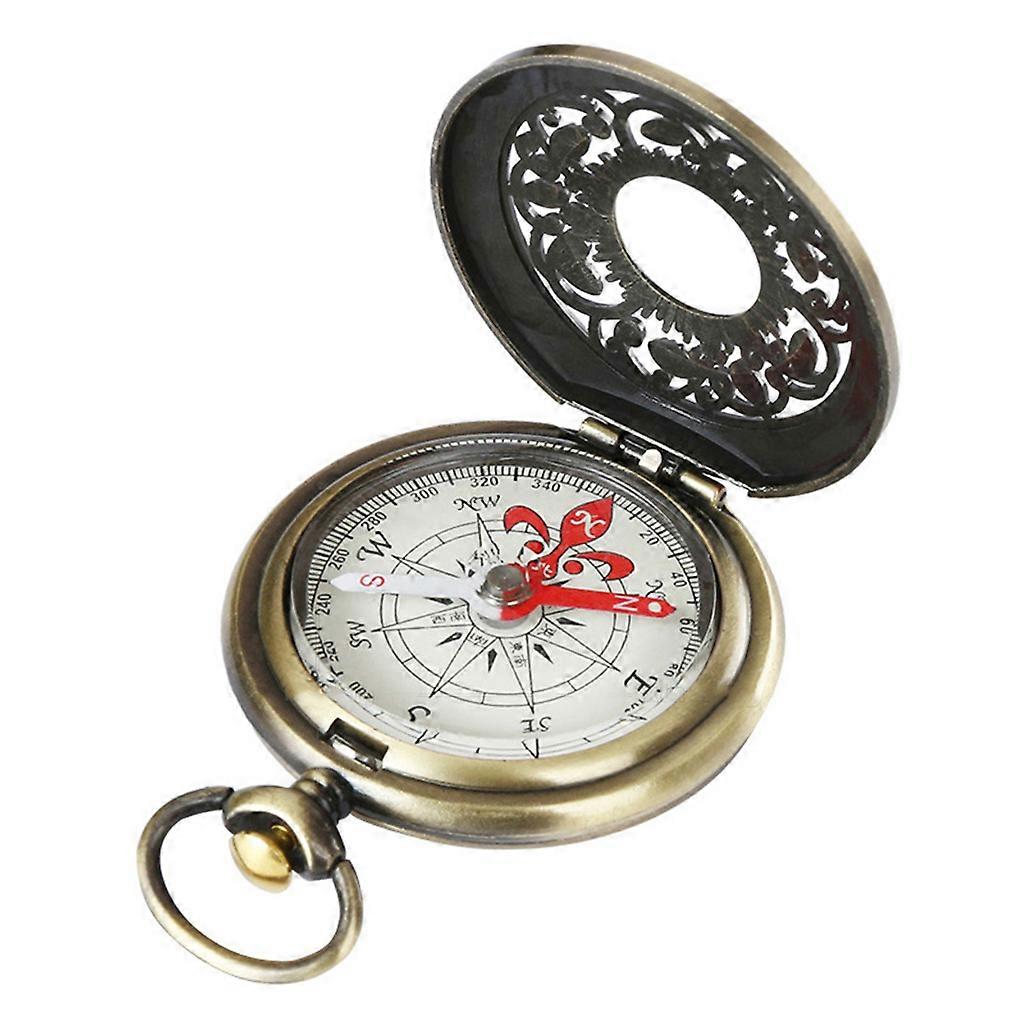 Vintage Bronze Compass Pocket Watch Design Outdoor Hiking Navigation ...