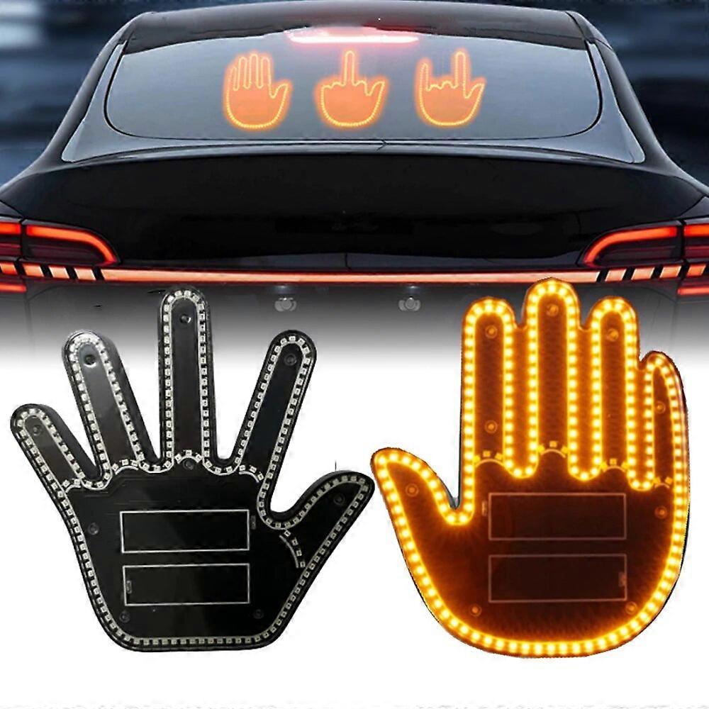 Gesture LED Funny Car Finger Light with Remote Gesture LED Funny Back ...