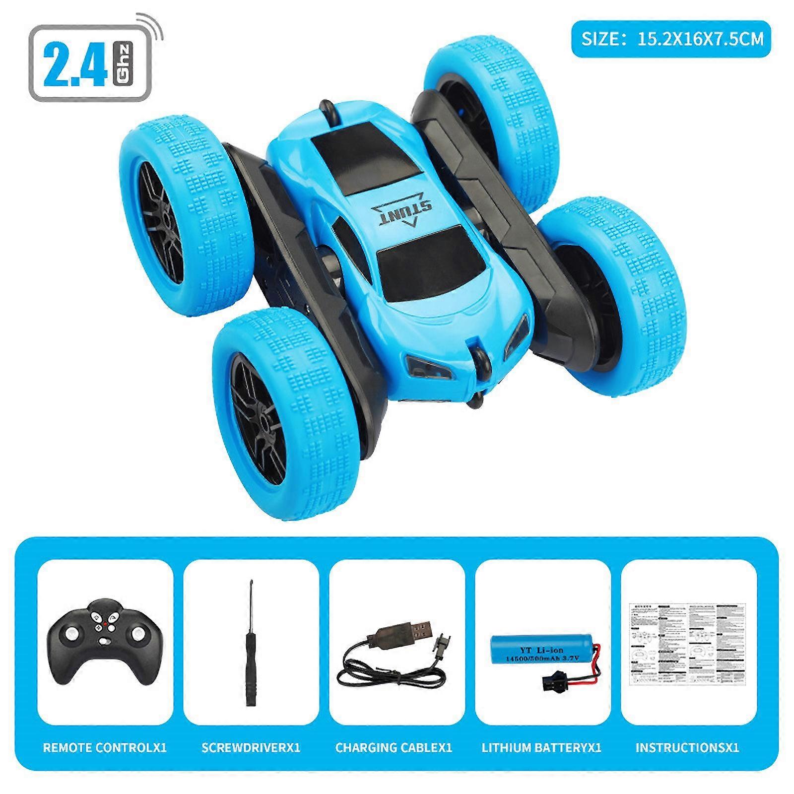 Double-sided Stunt Remote Control Car 360-degree Tumbling Stagger Arm Car Lights Drift Off-road ...