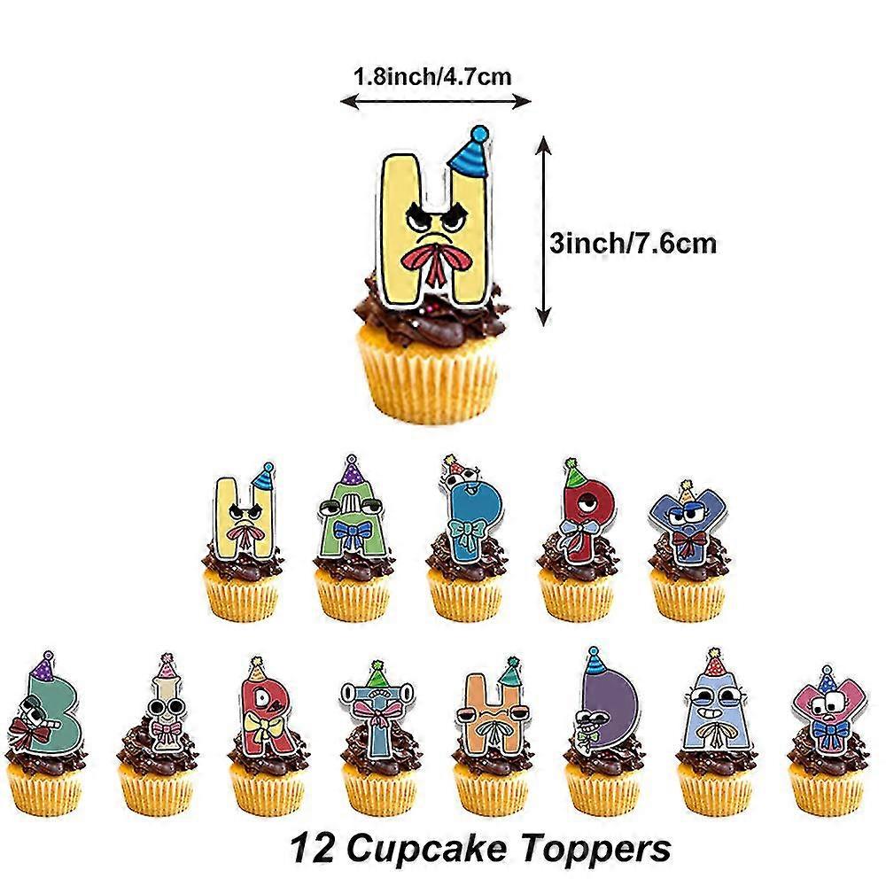 Alphabet Lore Themed Birthday Party Supplies Set Balloons Banner Cake ...