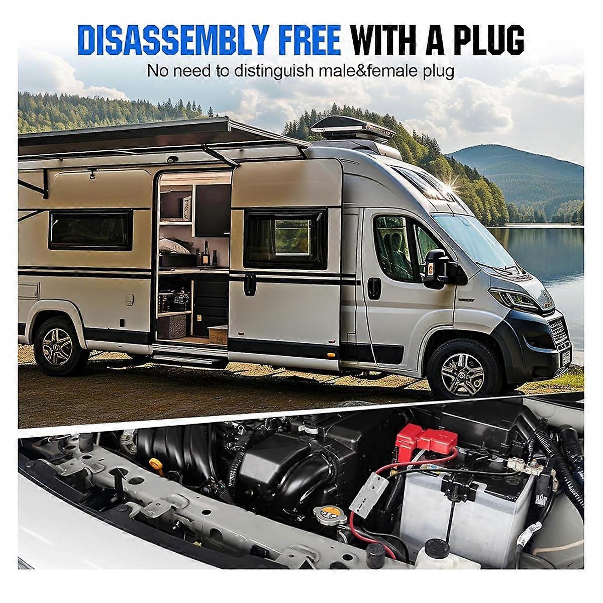 2Pcs Electric Forklift Charging Plug Cable with O Ring Battery Connect ...