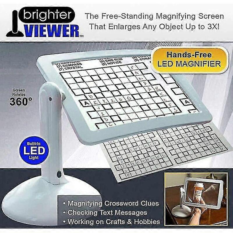 3x Rectangular Magnifying Glass With Led Light, Full Page Magnifying ...