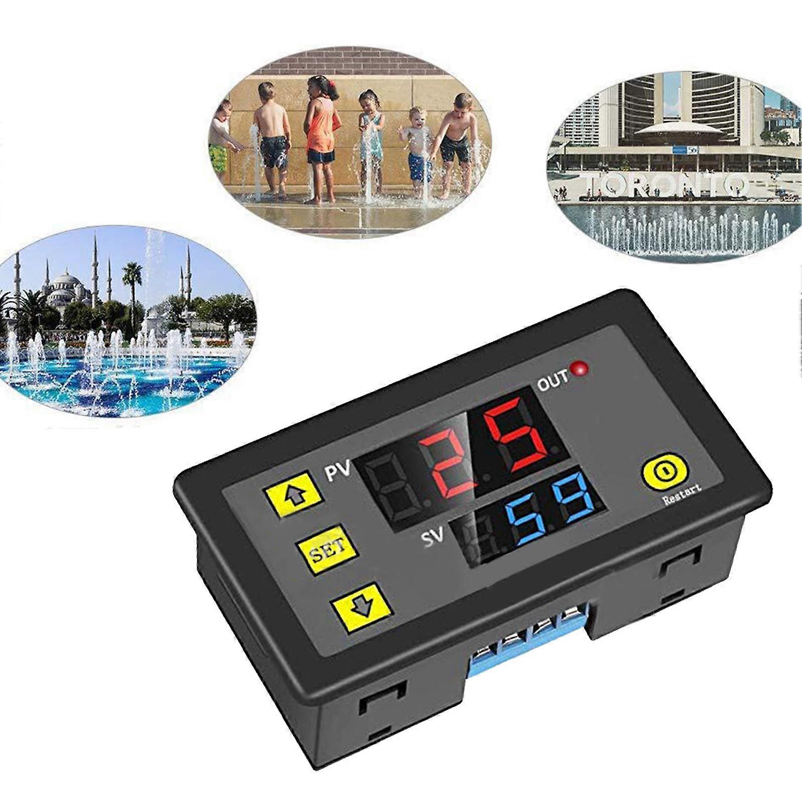 Relay Module Timing Cycle Delay Switch Digital Display Voltage Tester ...