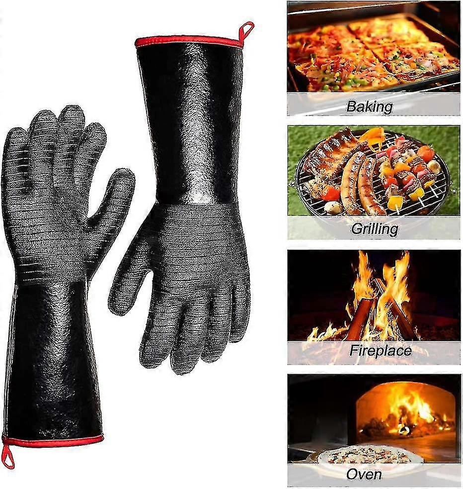 932f Extreme Heat Resistant Gloves For Grill Bbq, Waterproof Long Sleeve Pit Grill Gloves For ...