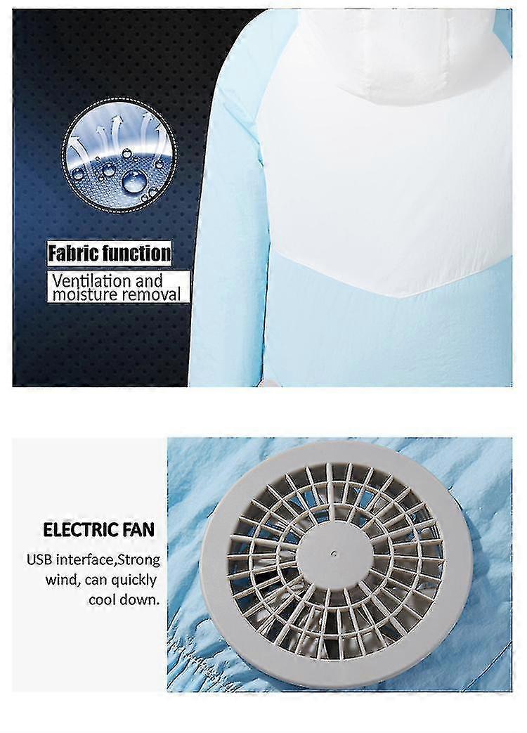 Air Conditioning Clothes Summer Cooling Fan Jacket For Men Women ...
