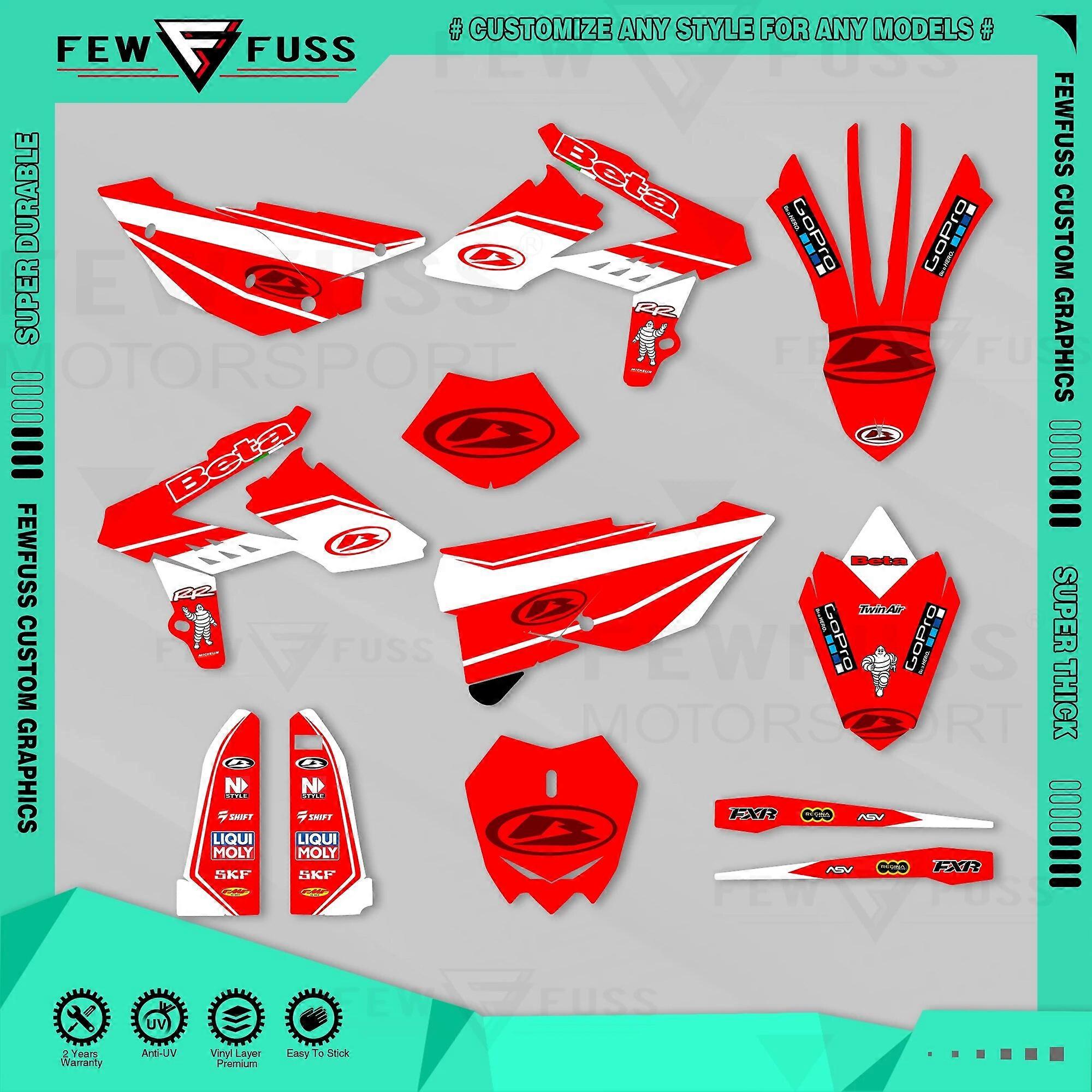 FEWFUSS Custom Team Graphics Decals 3M Stickers Kit For BETA RR 2013 ...