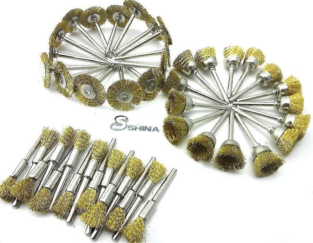 45 Pieces Brass Brushes Wire Brush Wire Brush Dremel Proxxon Polishing Kit Steel Brushes ...