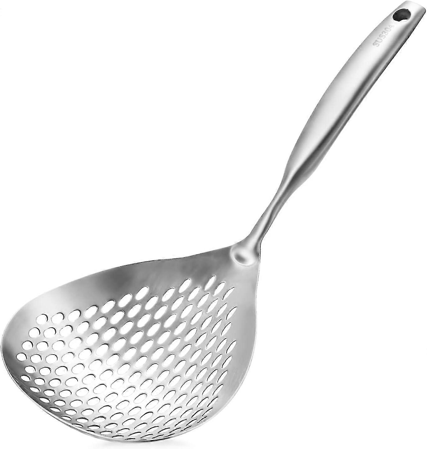 Slotted Spoon, Large Stainless Steel Strainer Large Colander Spoon ...