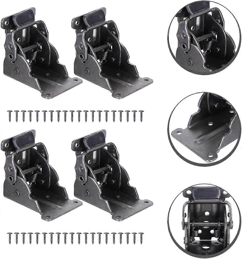 Shelving Brackets 4PCS 90 Degree self Locking Hinges for Table Legs ...