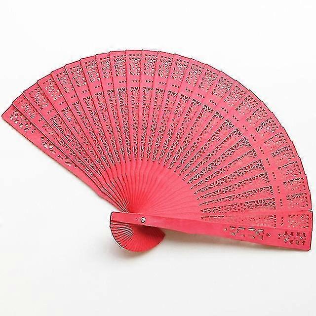 2023 New Folding Chinese Waaier Fan Lace Hand Fans Flower Fragrant Wood ...