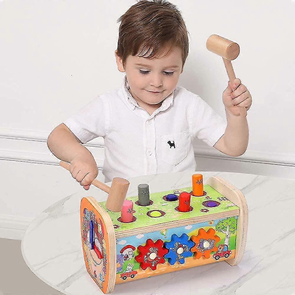 5 In 1 Hammer Toys Wooden Beating Table For Boys And Girls With Fine ...