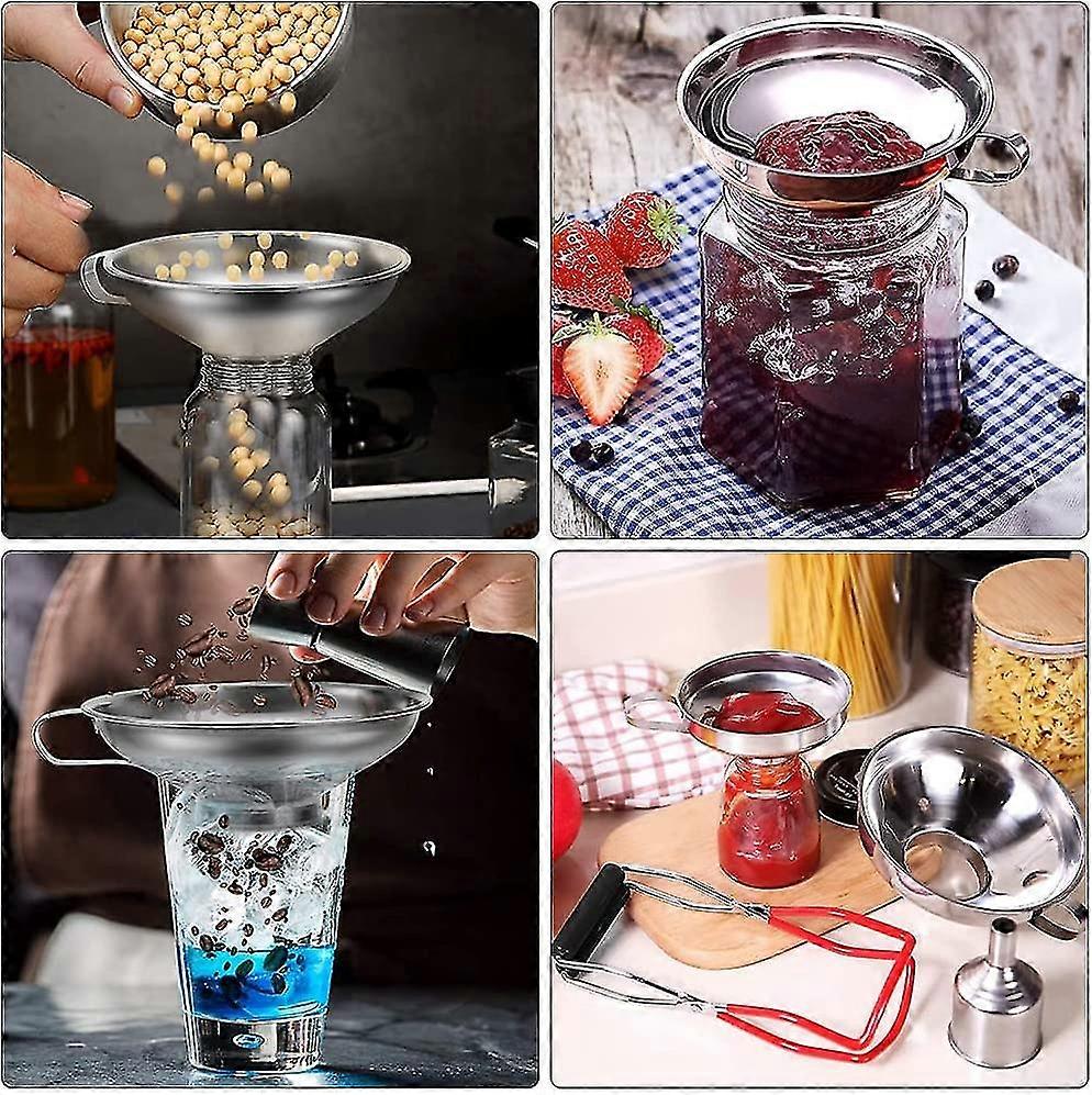 Funnel Kitchen Stainless Steel Set, Stainless Steel Funnel Jam, Jam ...