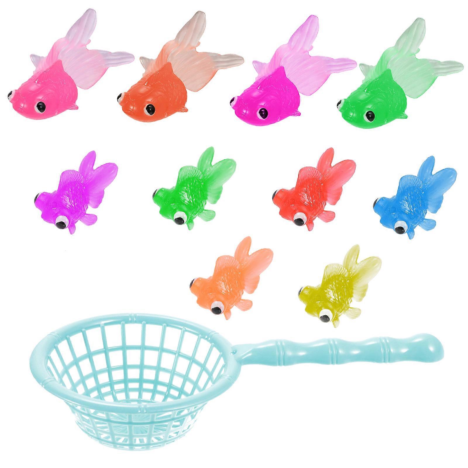 1 Set Realistic Fake Fish Artificial Goldfish Fake Goldfish Fishing Net ...
