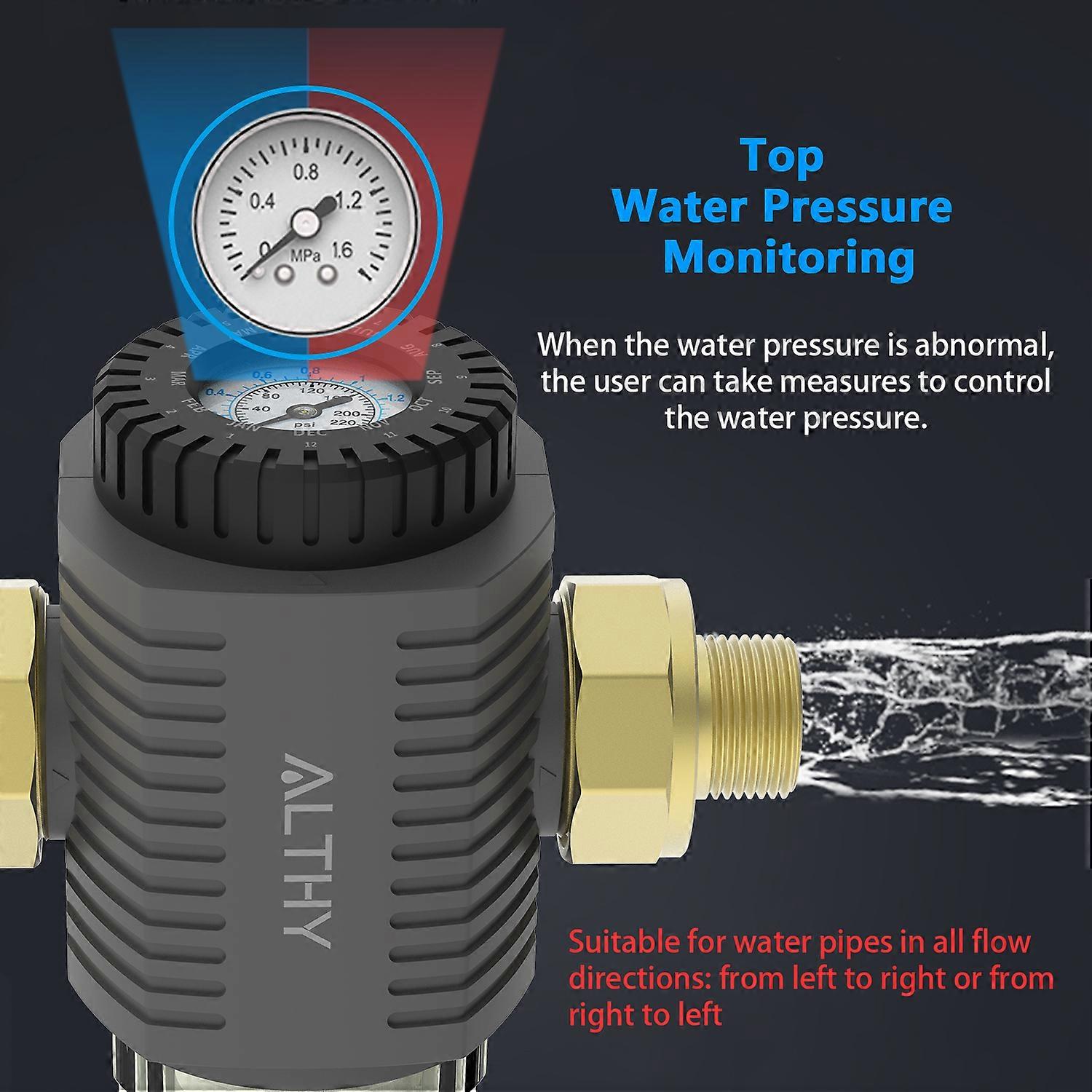 ALTHY PRE-F2 Auto-rotating Scraper Backwash Prefilter Whole House Spin ...