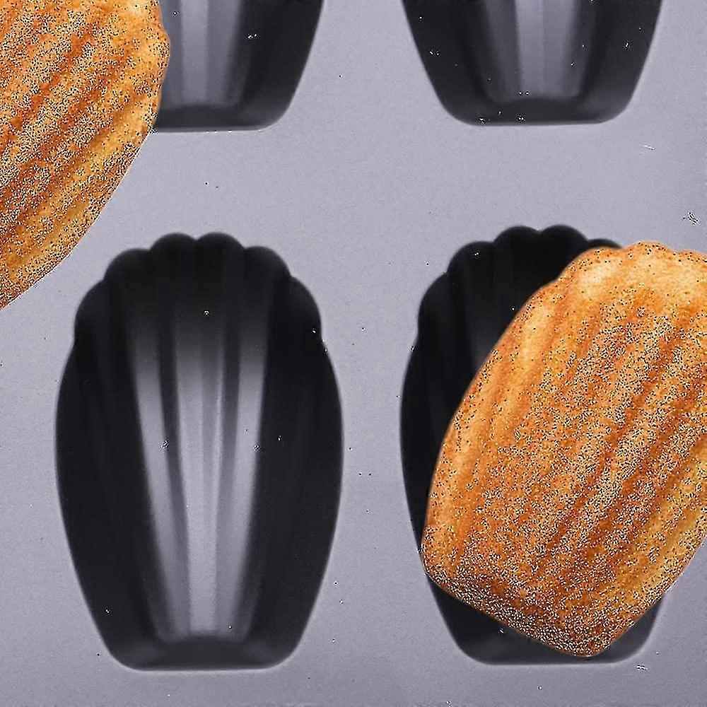 2 Pack Nonstick Madeleine Pan, 12-cup Heavy Duty Shell Shape Baking ...