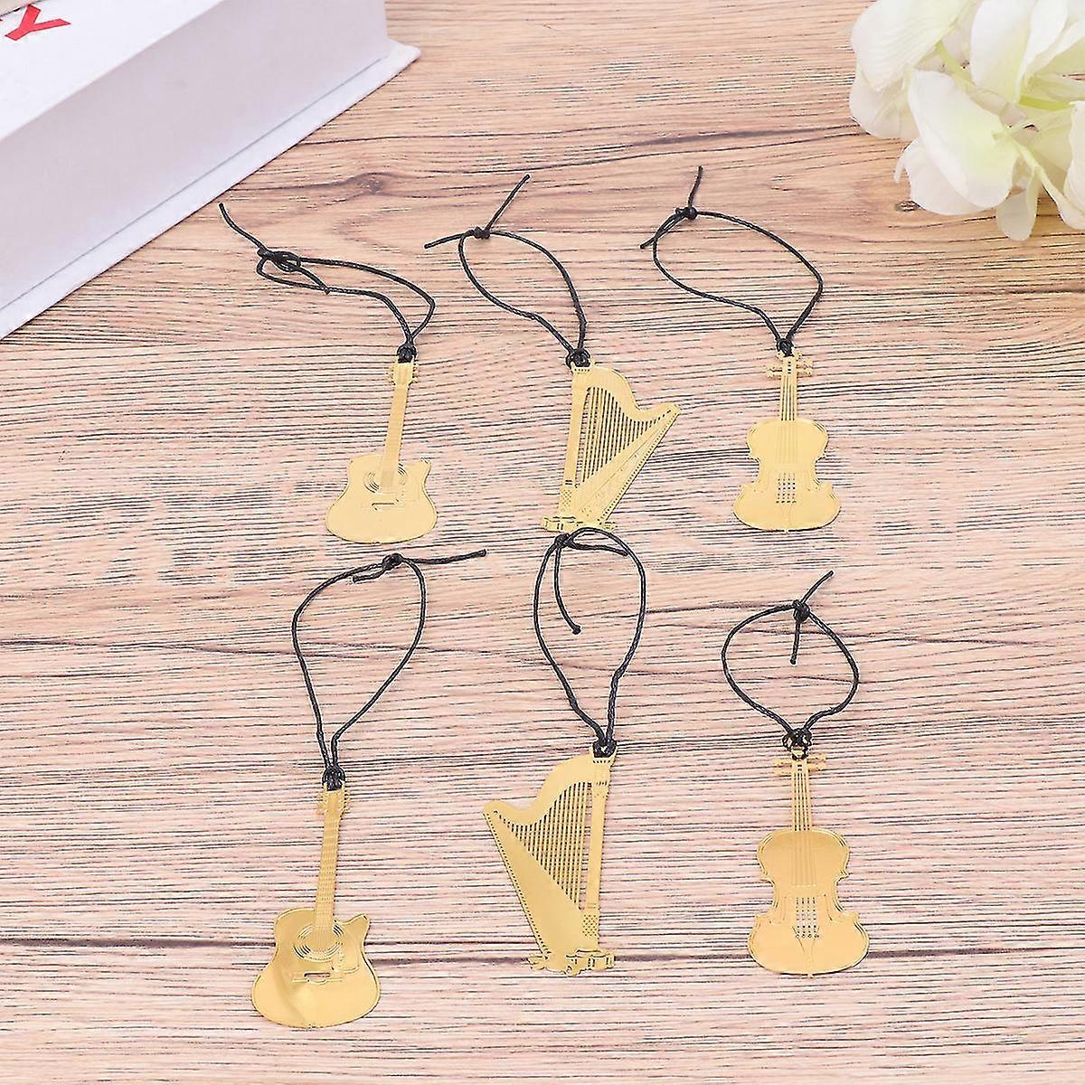 6 Pcs Metal Bookmark Musical Instrument Book Markers Business Gifts ...