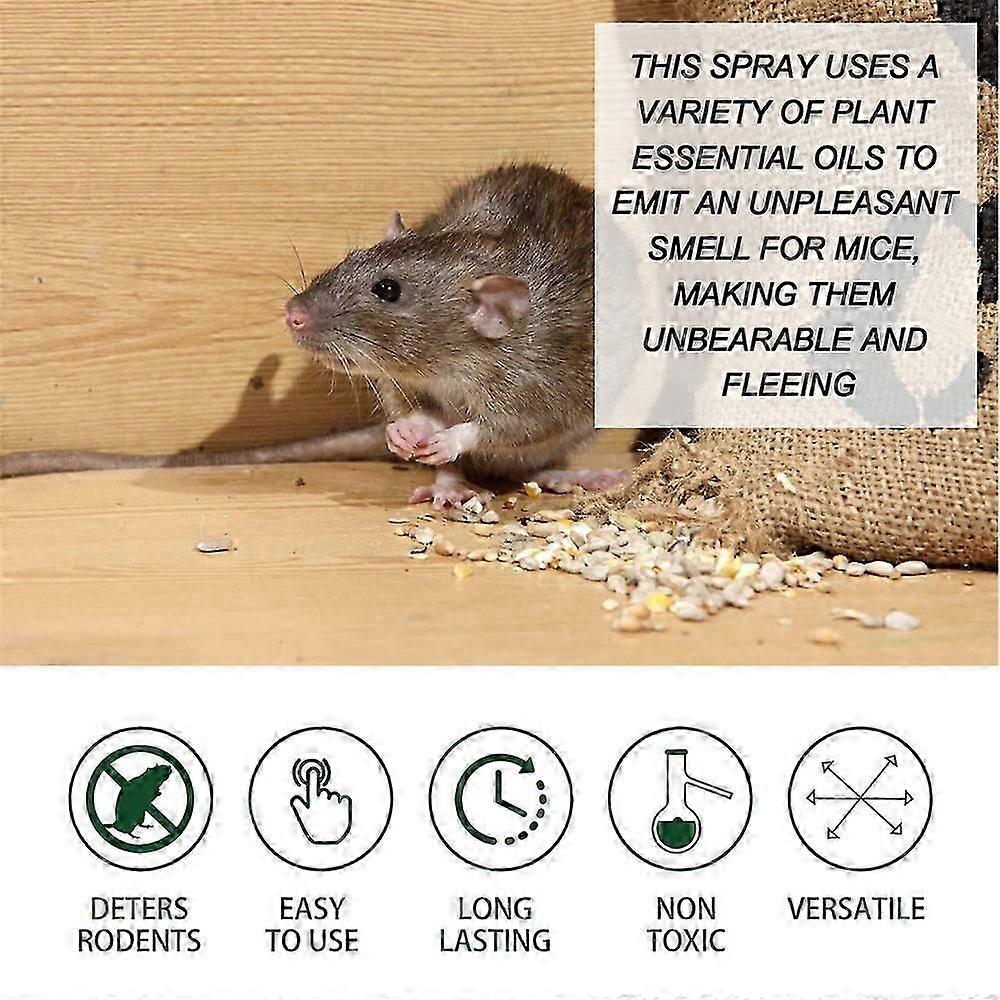 2x Oil Mice Or Rodent Repellent Spray 60ml Mouse Repellent Peppermint ...