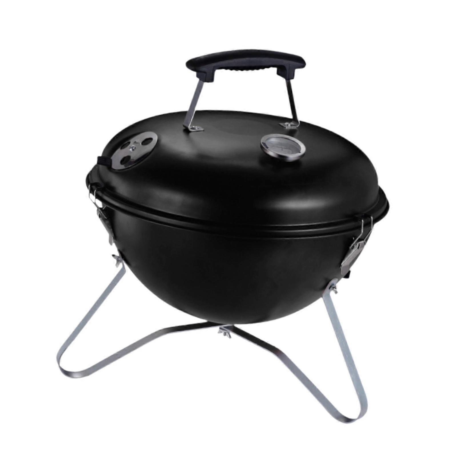 Charcoal BBQ Grill Round Stable Adjustable Vent for Picnic Backpacking ...