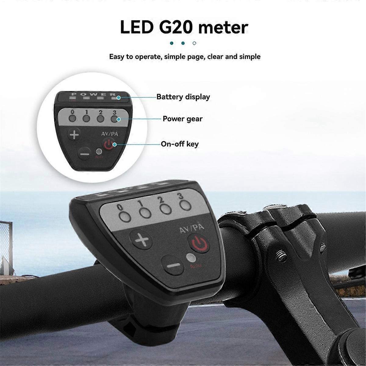 Elcykel 36V48V LED G20-mätare Kontrollpanel Display för elcykel 5-polig ...