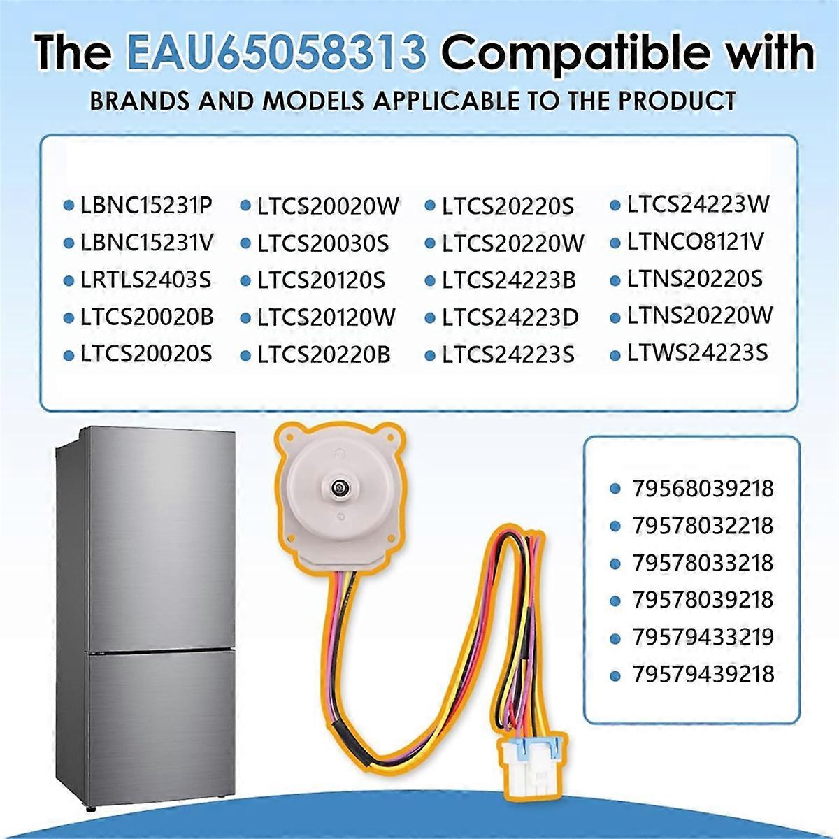 EAU65058313 Refrigerator Evapoartor Fan Motor for LG Kenmore Freezer ...