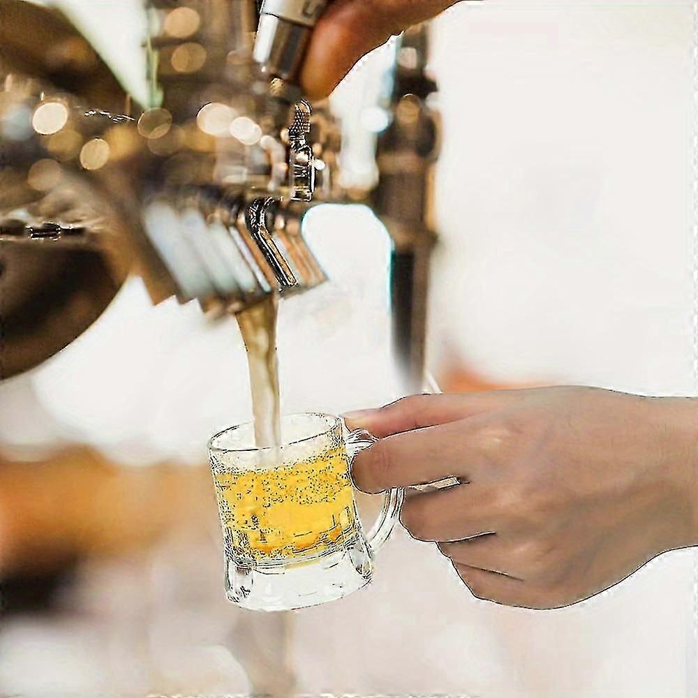 12PCS Mini Beer Mug & Shot Glass Set - Premium Clear Steins with ...