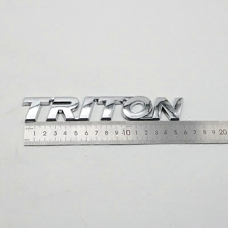 Compatible 3D Silver Logo Emblem For Triton Car Parts Rear Trunk Badge ...